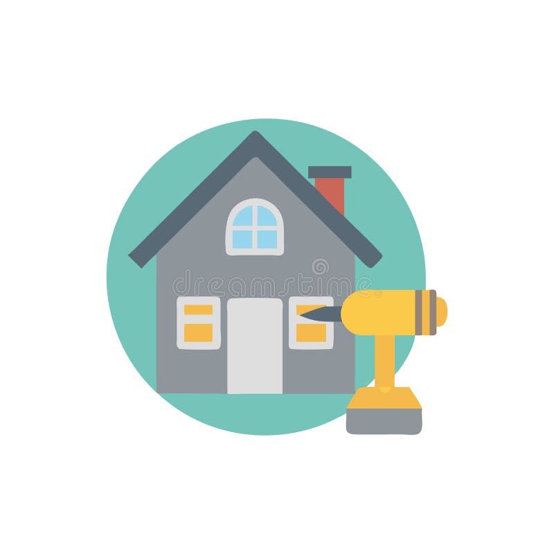 Innovative Fixer Upper Home Icon Design Stock Illustration ...