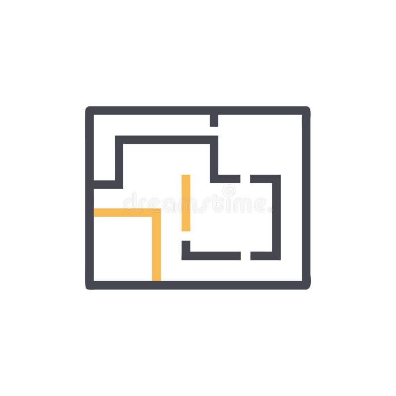 Innovative Floor Plan Icon Design Stock Illustration - Illustration of ...