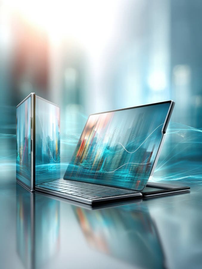 Innovative Foldable Touchscreen Tablet Transforming into Lightweight ...