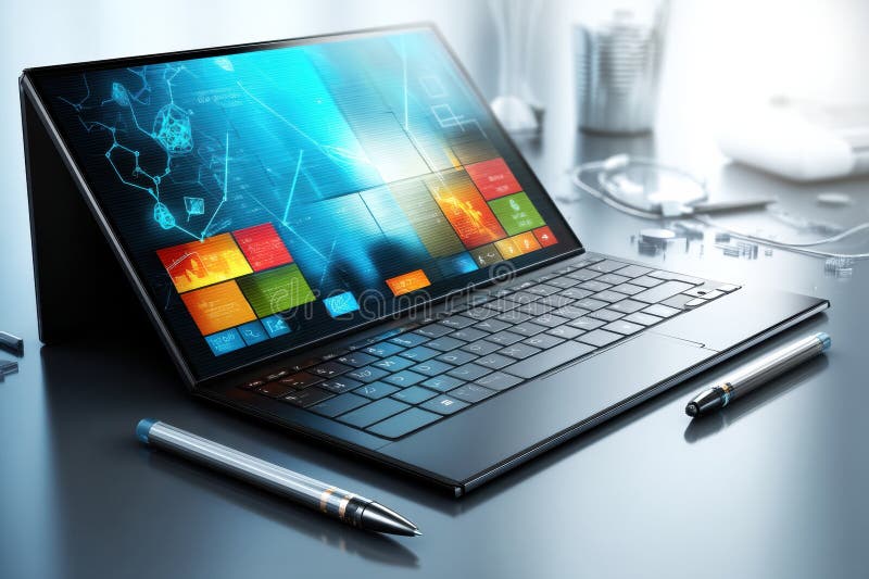 Innovative Foldable Touchscreen Tablet Transitions into Laptop in Sleek ...