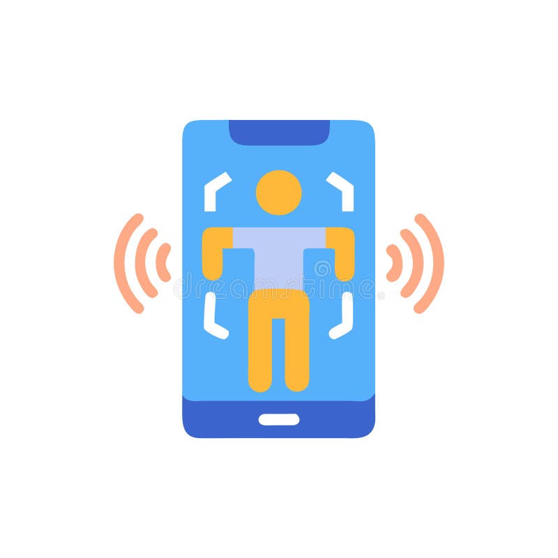 Innovative Full Body Digital Strength Tracker Icon Stock Illustration ...