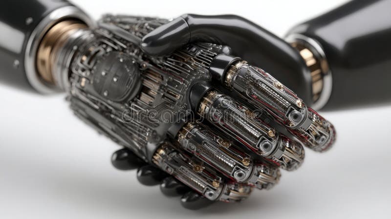 Innovative Future Workforce Concept Illustrating a Robot and Human ...