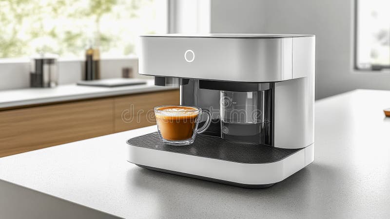 Innovative Futuristic Home Coffee Machine Modern Kitchen Setting Stock ...