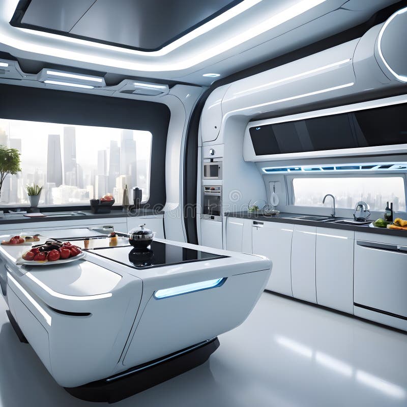 Innovative Futuristic Kitchen Design Dvanced Technology, Minimalist ...