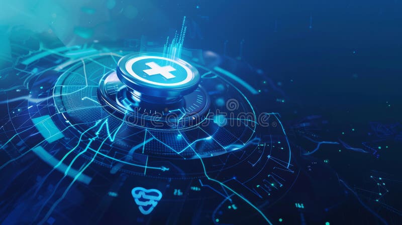 An Innovative Futuristic Technology Interface Featuring Various Digital ...