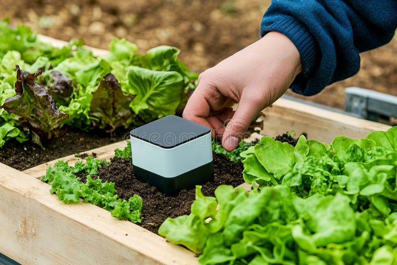 Innovative Gardening with Smart Technology for Efficient Plant Care Management Stock ...
