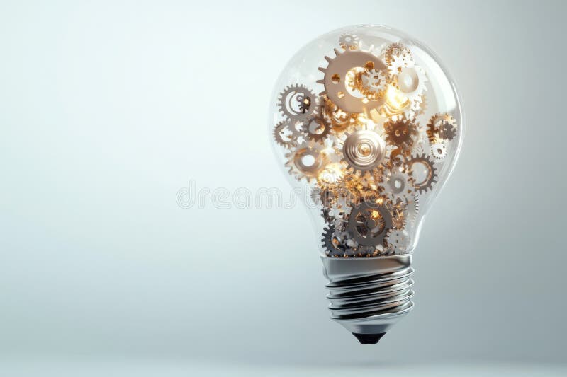 Innovative Gear Lightbulb Concept Stock Illustration - Illustration of ...