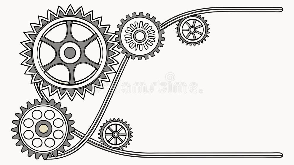 Innovative Gears, Driving Progress and Creative Solutions. Vector ...