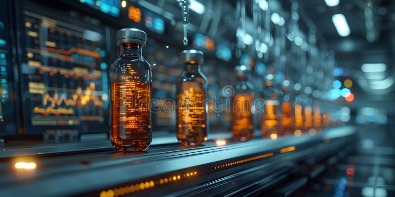 Innovative Genetic Research: Tech Equipment & Empty Vials Stock ...