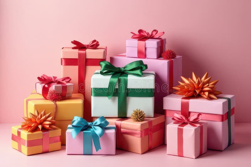 Innovative Gift Wrapping Ideas with Unique Box Designs Stock ...