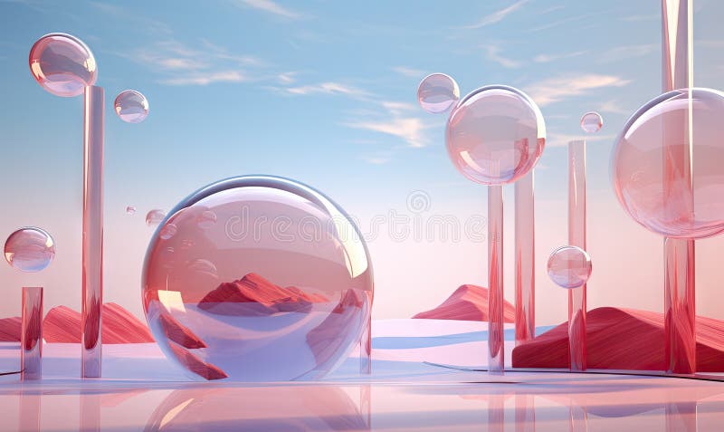 Abstract Vibrant Red Apples with a Glossy Sheen. AI Generative Stock ...