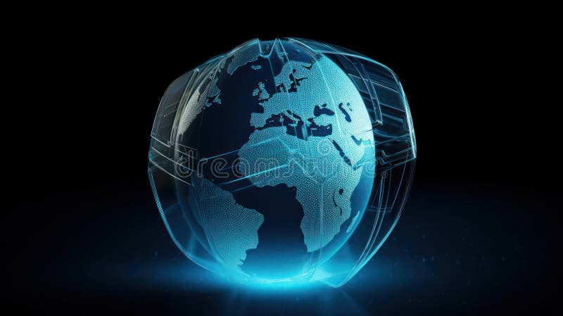 A Globe with a Virtual Shield Representing the Global Protection of ...