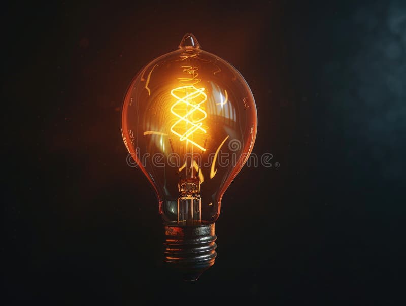 Innovative Glowing Light Bulb Stock Image - Image of glowing ...