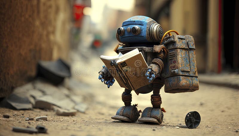 Innovative Google Colors Chatbot Robot Made from Junk. Perfect for Web ...