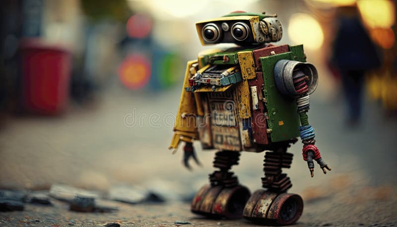 Innovative Google Colors Chatbot Robot Made from Junk. Perfect for Web ...