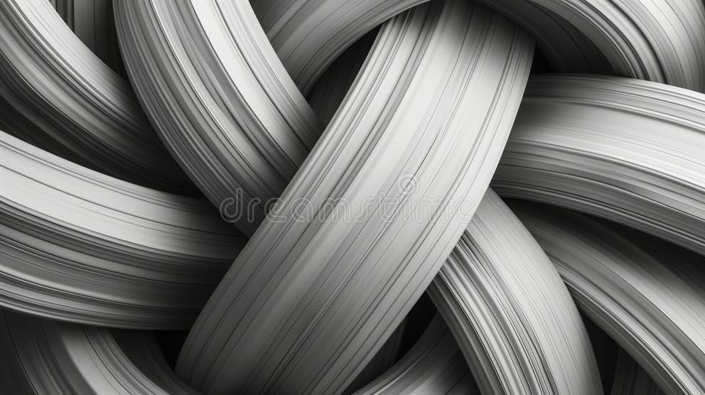 Innovative Gray Twisting Ribbons Create a Mesmerizing Backdrop of ...