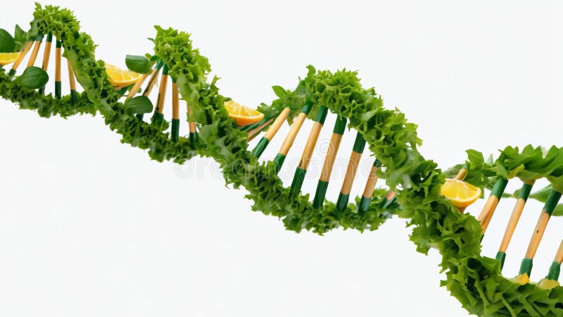 Innovative Green DNA Helix with Leaves and Citrus Elements for ...