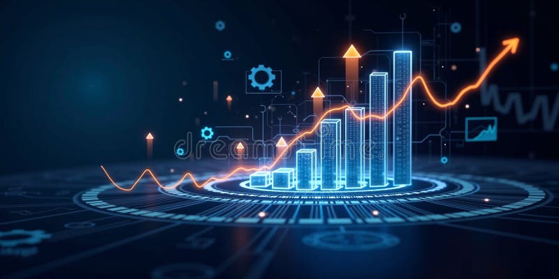 Innovative Growth Chart on Future Technology Platform Stock ...