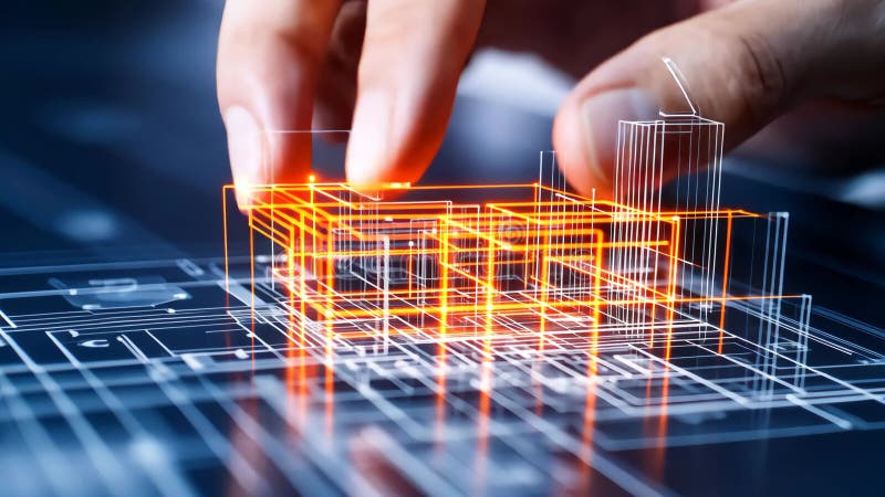 Innovative Hand Interaction with Digital Blueprint Displaying ...