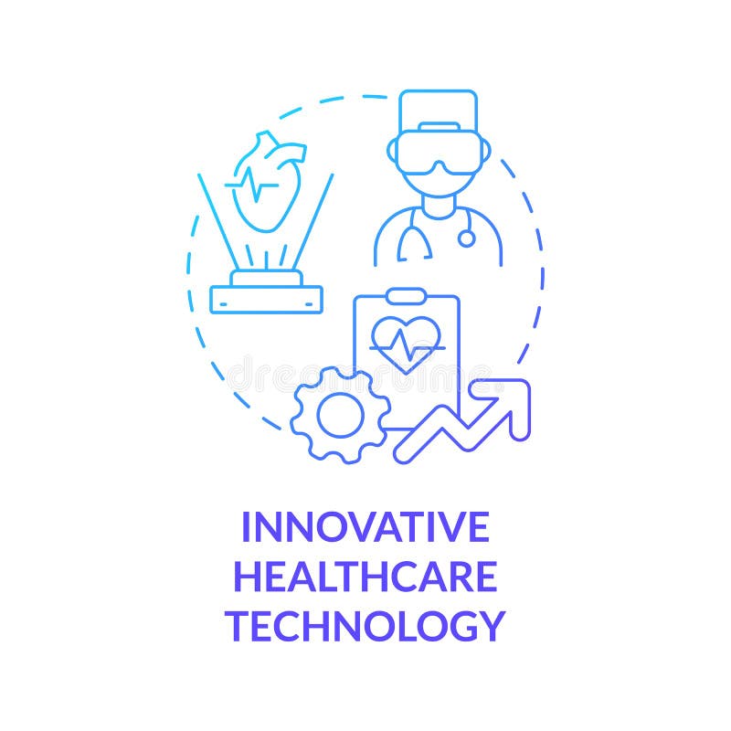 Innovative Healthcare Technology Blue Gradient Concept Icon Stock ...