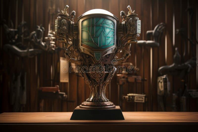 Innovative High Tech Trophy. Generate Ai Stock Photo - Image of gold ...