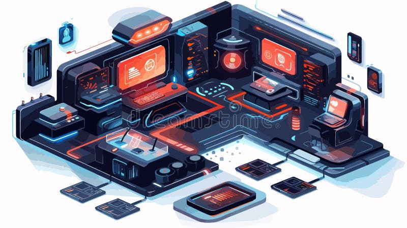 Innovative Home Automation Concept Vector Illustration for Smart ...