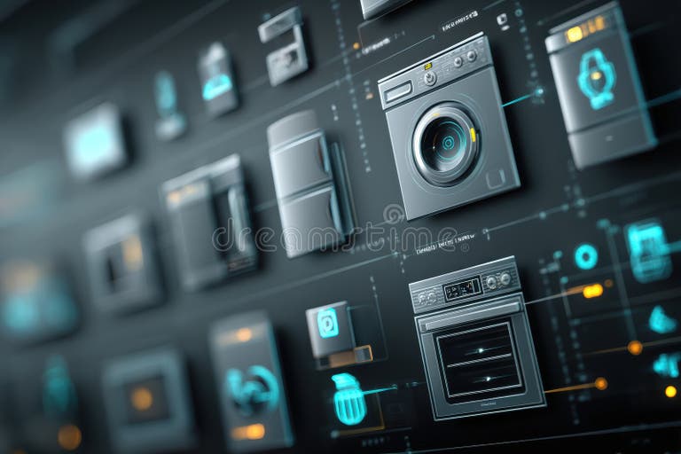 Innovative Home Automation System User Interface Shown on Various ...