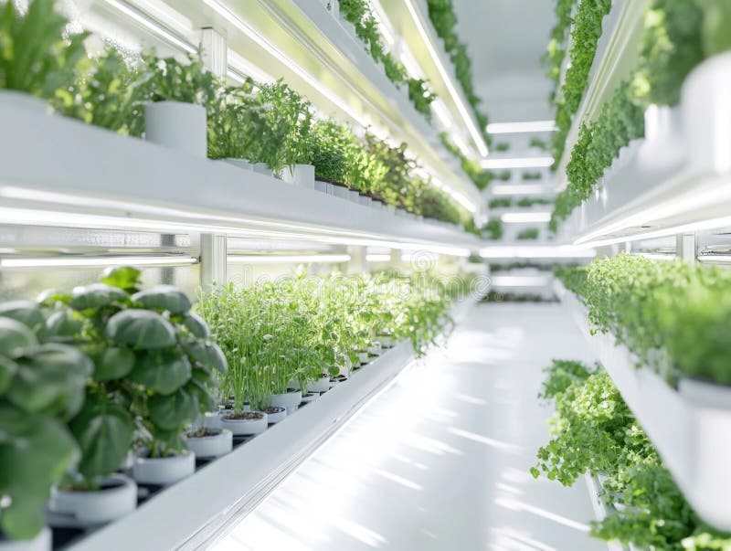 High-tech hydroponic farm stock image. Image of automated - 359675717