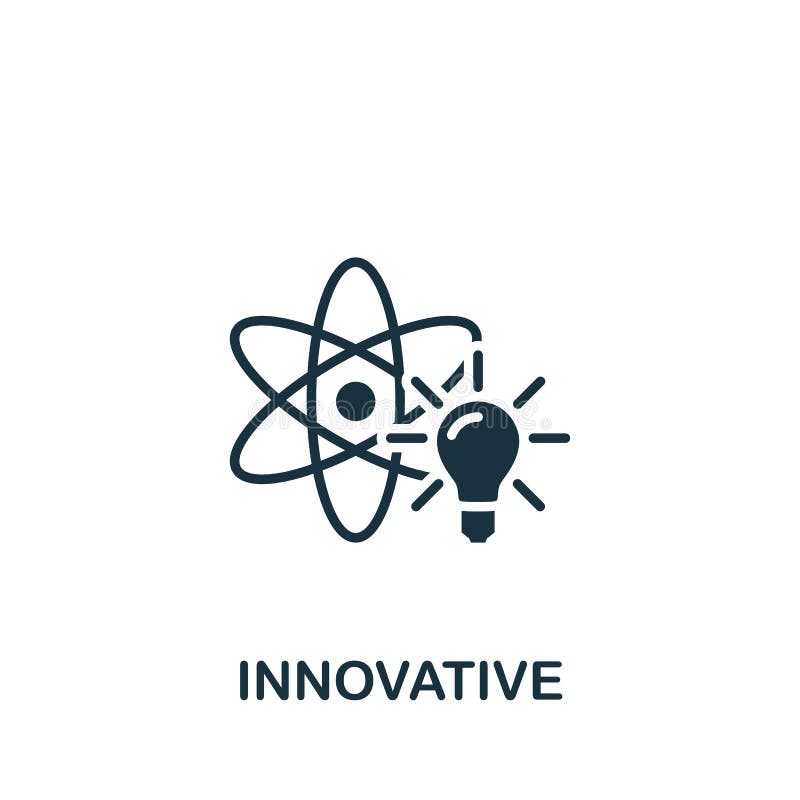 Innovative Icon. Monochrome Simple Industry 4.0 Icon for Templates, Web ...