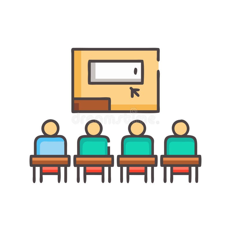 Innovative Classroom Setup Design Icon Stock Vector - Illustration of ...