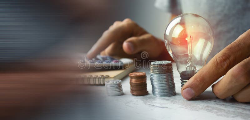 Innovative Idea in Businessman Hand Stock Photo - Image of connection ...