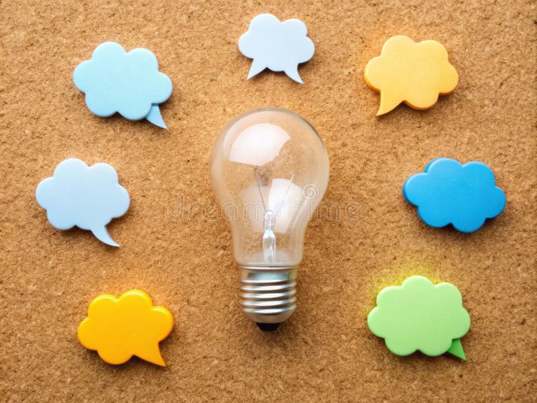 Innovative Idea Generation a Flat Lay Brainstorming Concept Featuring a ...