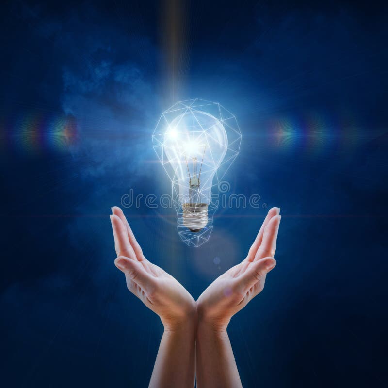 Innovative idea in hands. stock image. Image of choice - 87295821
