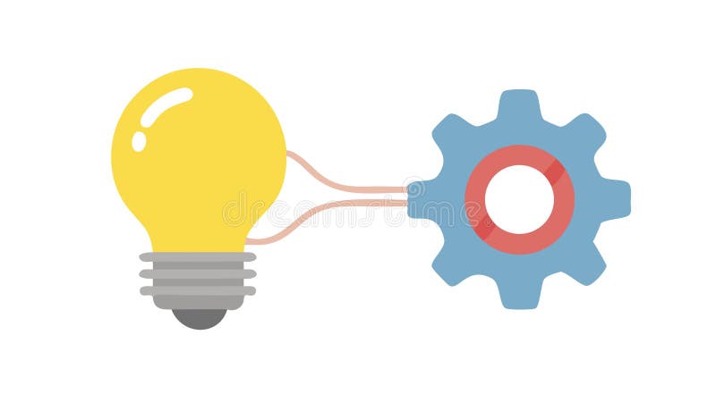 Innovative Idea Mechanism, Creativity and Problem Solving, Vector ...