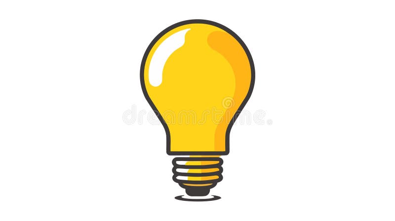 Innovative Idea Modern Stylish Icon with Light Bulb. Vector ...