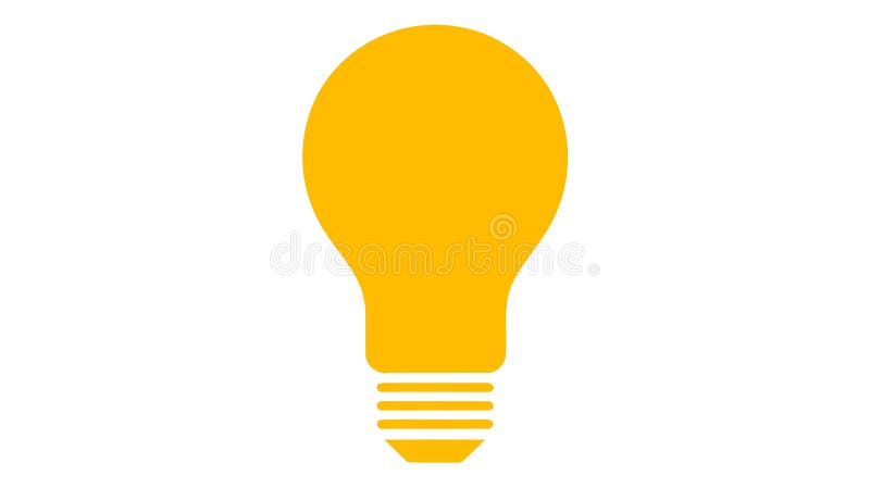 Innovative Idea Modern Stylish Icon with Light Bulb. Vector ...