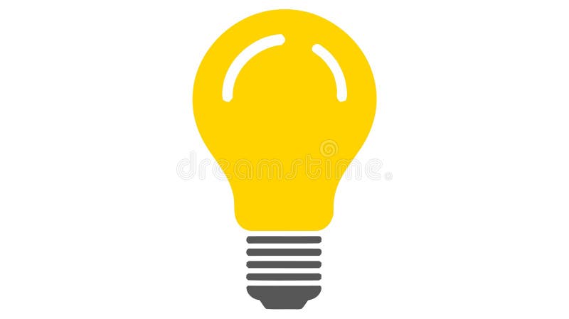 Innovative Idea Modern Stylish Icon with Light Bulb. Vector ...