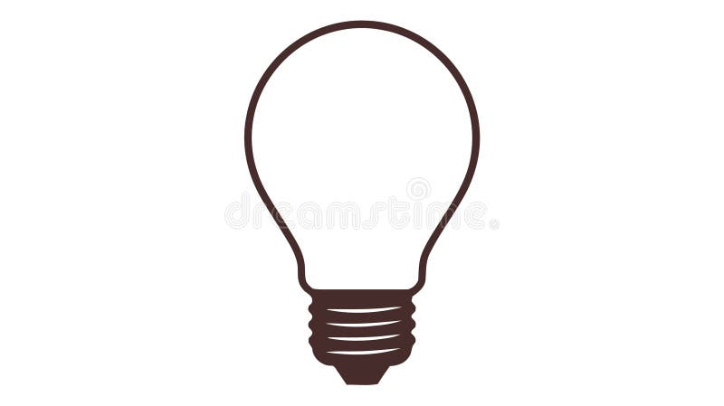 Innovative Idea Modern Stylish Icon with Light Bulb. Vector ...