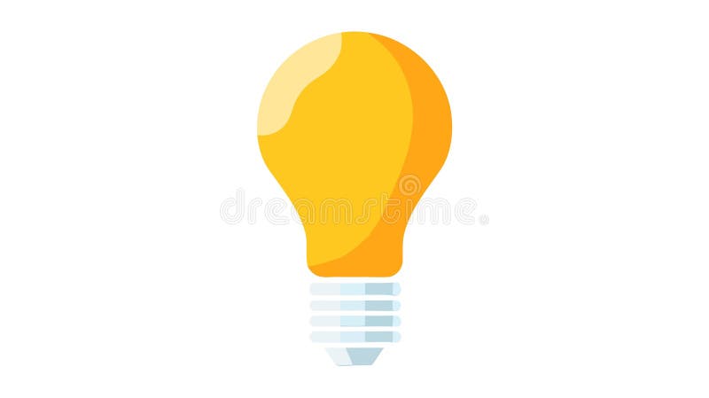Innovative Idea Modern Stylish Icon with Light Bulb. Vector ...
