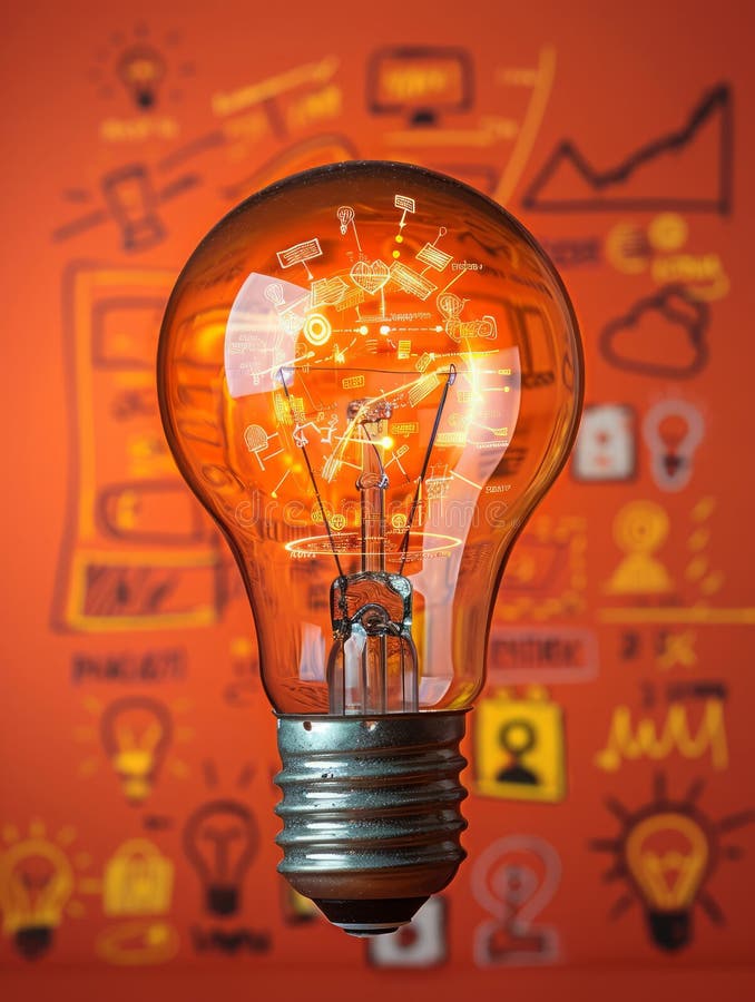 Innovative Ideas and Concepts Represented in a Light Bulb with ...