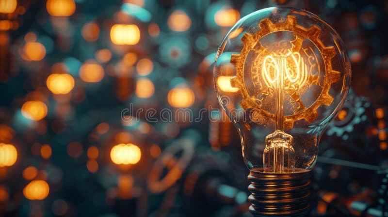 Innovative Ideas: Lightbulbs and Abstract Gears Showcase the Power of ...
