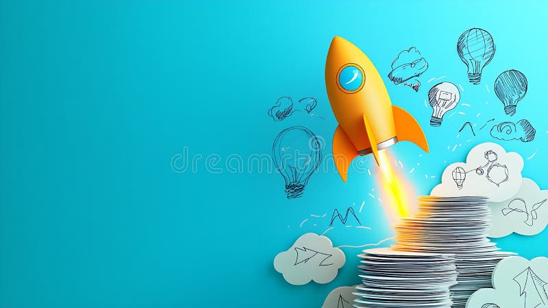 Innovative Ideas Taking Flight, a Conceptual Rocket Launch Stock ...