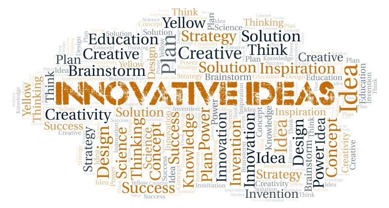 Innovative Ideas Typography Word Cloud Create with the Text only. Stock ...