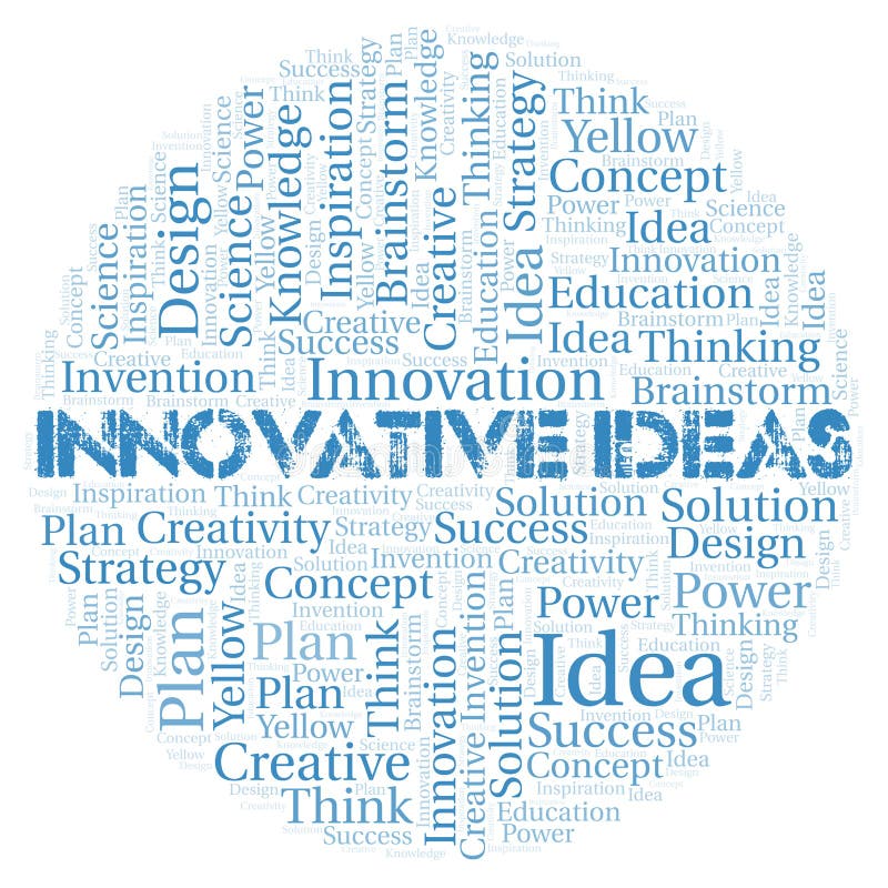 Innovative Ideas Typography Word Cloud Create with the Text only. Stock ...