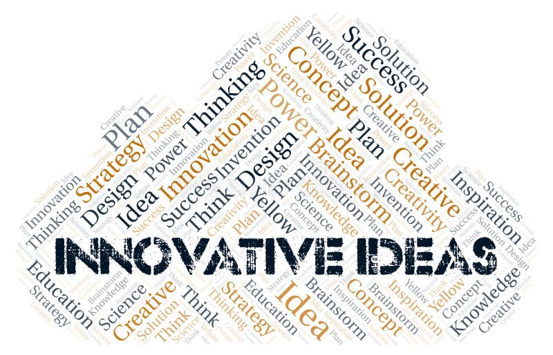 Innovative Ideas Typography Word Cloud Create with the Text only. Stock ...