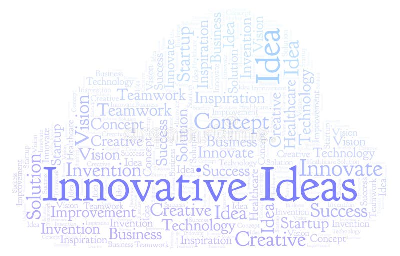 Innovative Ideas Word Cloud, Made with Text only. Stock Illustration ...