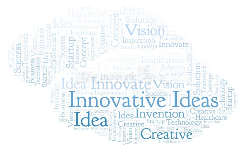 Innovative Ideas Word Cloud, Made with Text only. Stock Illustration ...