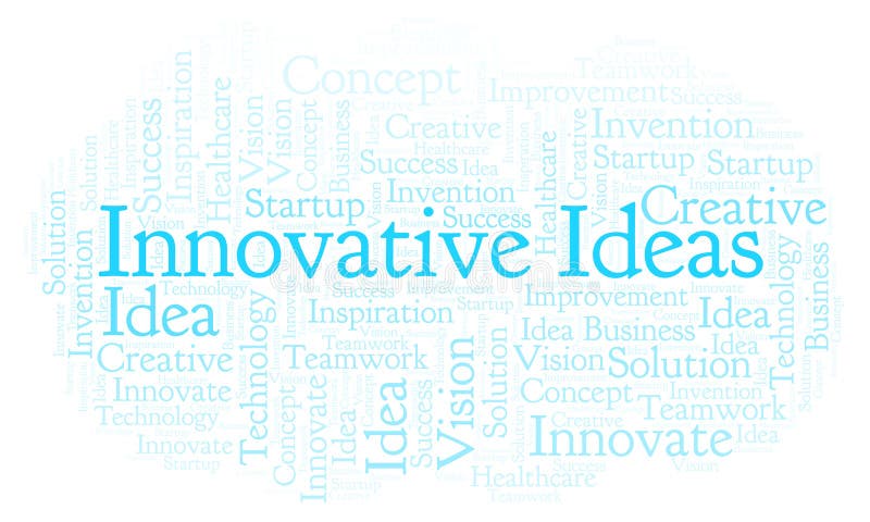 Innovative Ideas Word Cloud, Made with Text only. Stock Illustration ...
