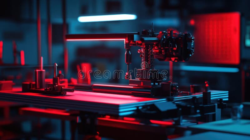 Innovative Industrial Machinery Operating in Modern Production Facility ...