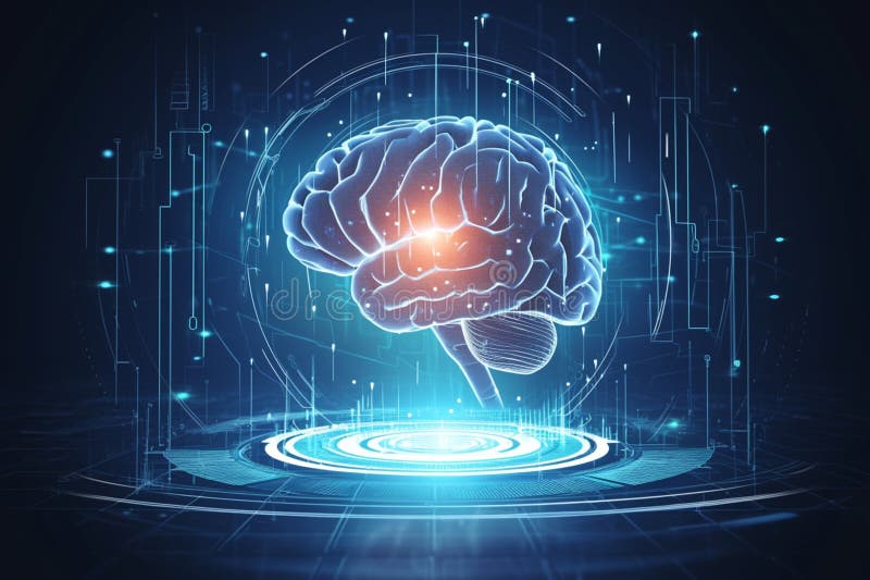 Innovative Intelligence Artificial Intelligence Depicted through Brain ...